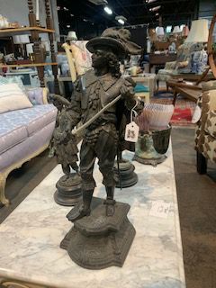 19th Century Patinated Bronze Muskateer Statue – Estates and Consignments